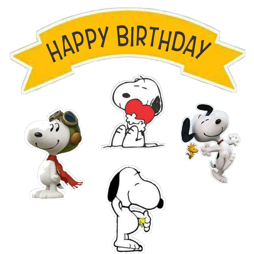 Jual TOPPER CAKE CUSTOM TOPPER ULANG TAHUN / HIASAN KUE SNOOPY | Shopee ...