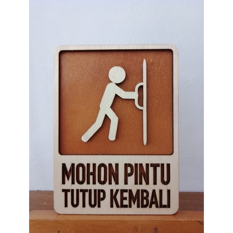 Jual PAPAN TANDA MOHON PINTU DITUTUP KEMBALI | Shopee Indonesia
