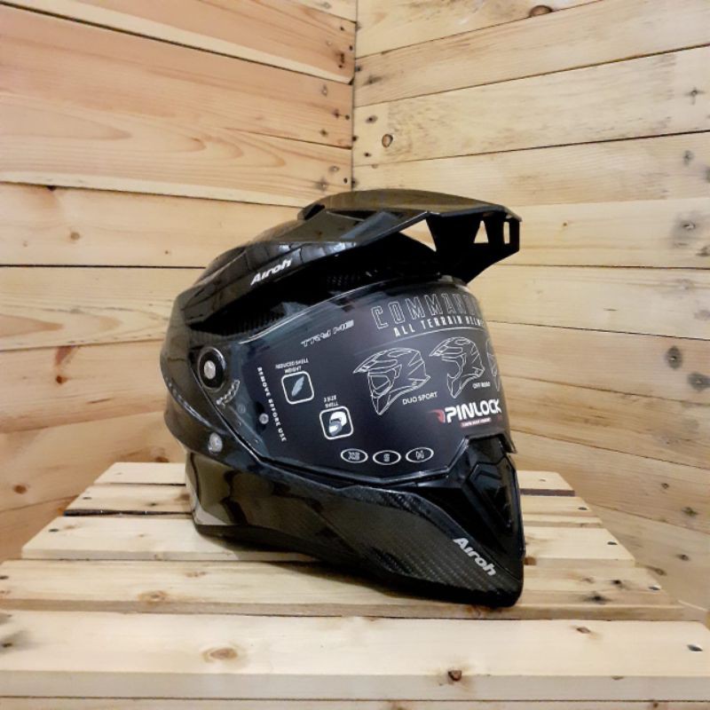Jual HELM AIROH COMMANDER CARBON, HELM AIROH, HELM SUPERMOTO, HELM ...