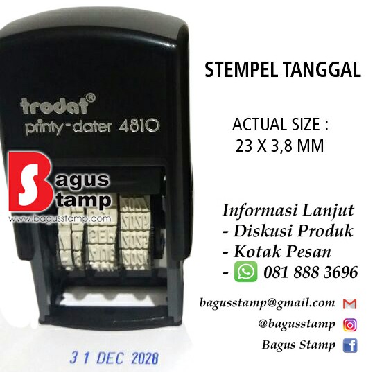 Jual Trodat 4810 Stempel Tanggal Otomatis / Dater Otomatis / Stempel Trodat | Shopee Indonesia