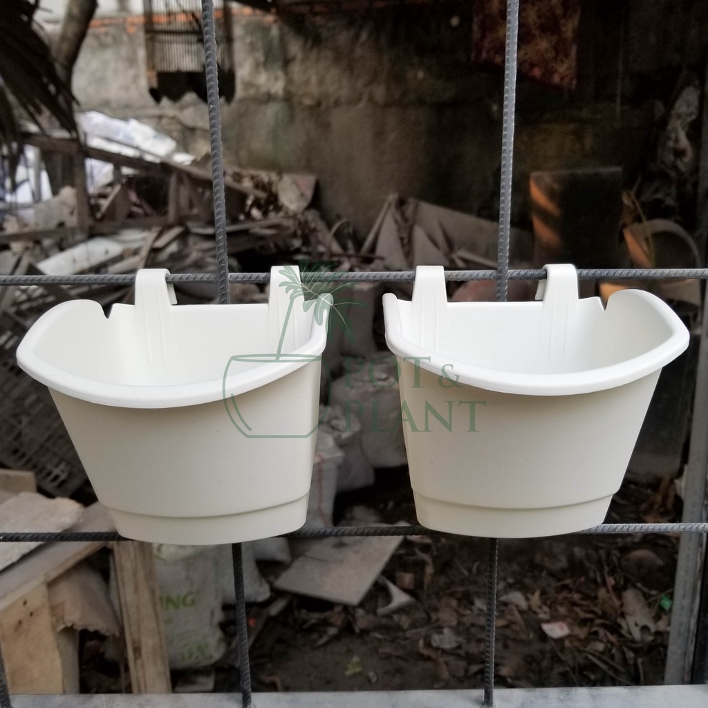 Jual Pot Tempel - Pot Dinding - Vertical Garden - PUTIH | Shopee Indonesia
