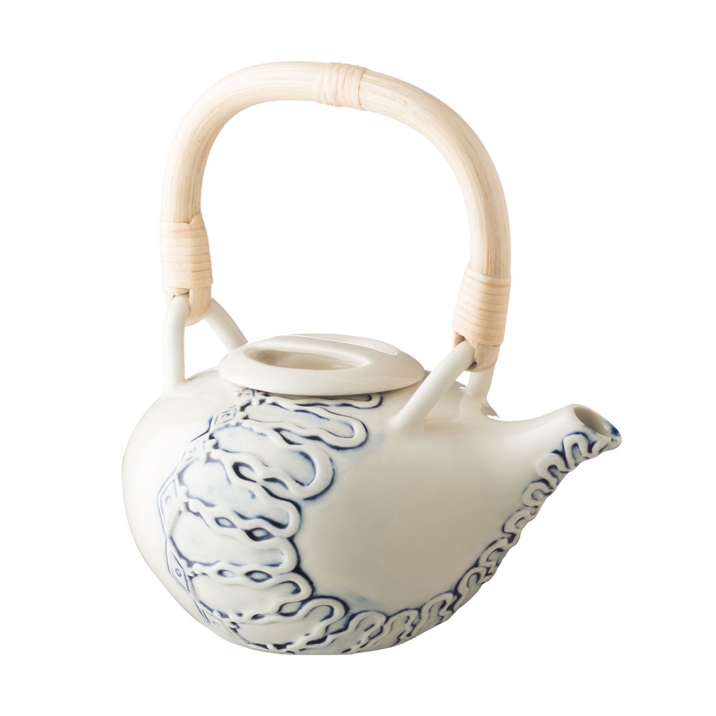 Jual Tea/Coffee Pot / Teko Teh/ Kopi Jenggala Batik Parang 865 ml Putih ...