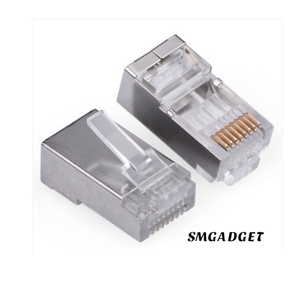 Jual KONEKTOR RJ45 CAT 6 BESI CONNECTOR LAN RJ 45 CAT6 METAL IRON | Shopee Indonesia