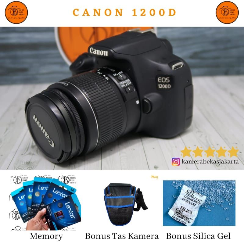 Jual Kamera Dslr canon eos 1200d kit 18 55 / EosT5 | Shopee Indonesia