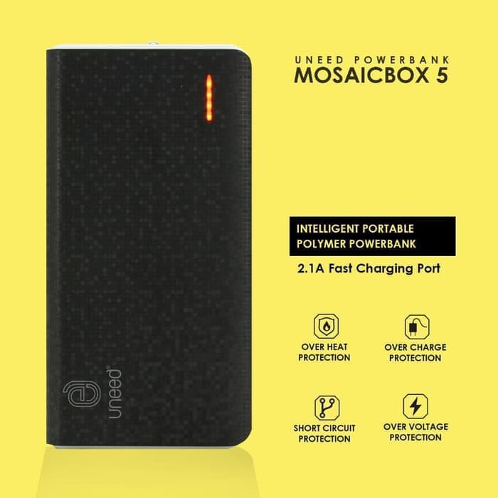 Jual Powerbank Power Bank Uneed 5000 mAh Mosaic Box Original | Shopee ...