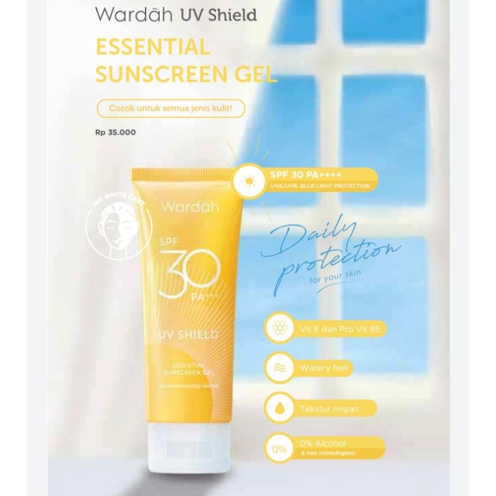 Jual WARDAH SUNSCREEN GEL SPF30 KUNING | Shopee Indonesia