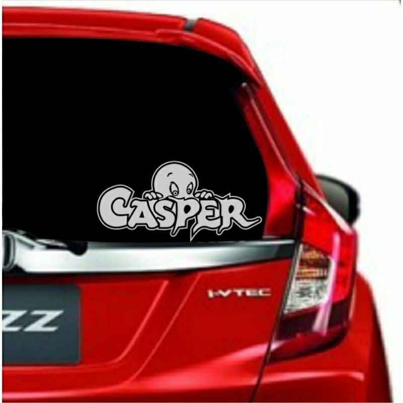 Jual stiker cutting keren lucu CASPER cocok untuk bodi mobil, kaca ...