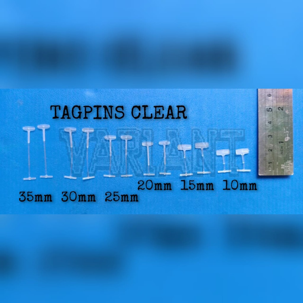Jual TAG PIN TAG PINS TAGPIN TAGPINS CLEAR 10mm 15mm 20mm 25mm 30mm ...