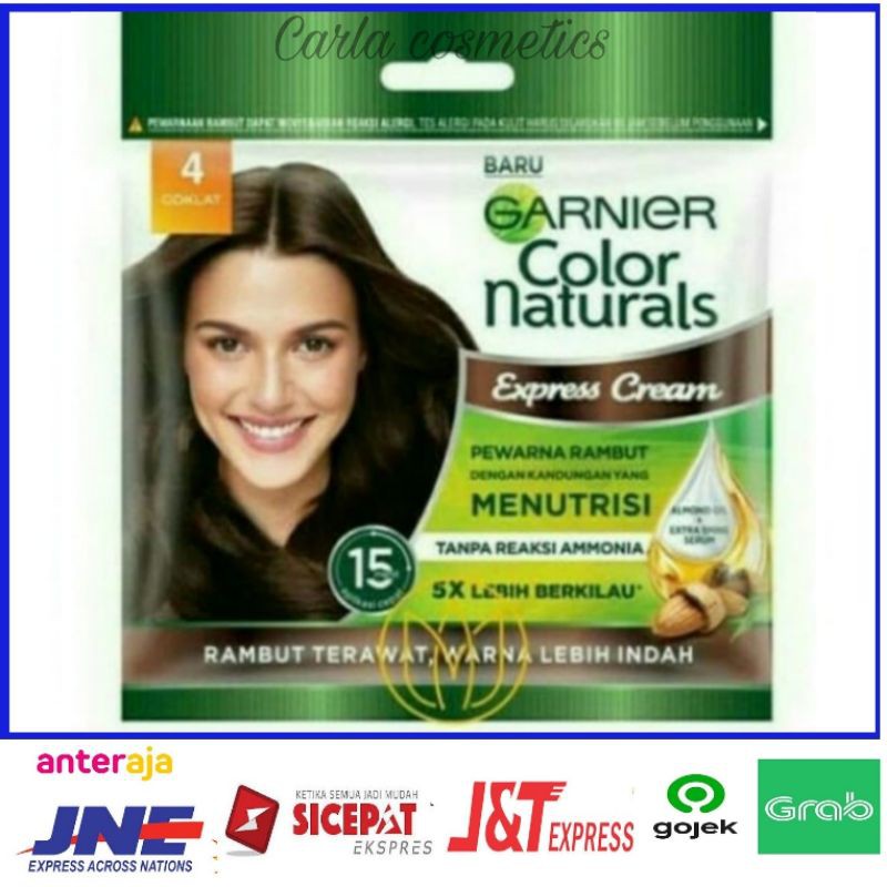 Jual Garnier color naturals ultra color sachet cat rambut no 4 coklat ...