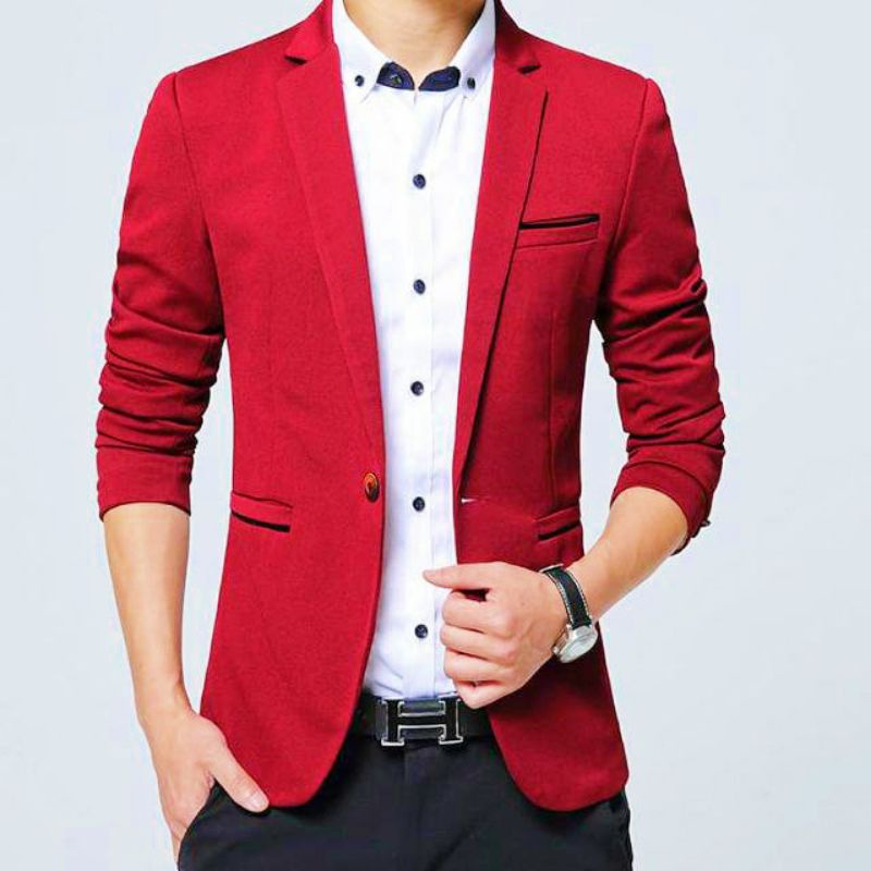 Jual Jas blazer merah maroon | Shopee Indonesia