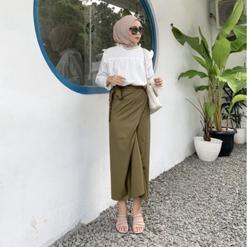 Jual Rok lilit satin premium | wrap skirt satin | Shopee Indonesia