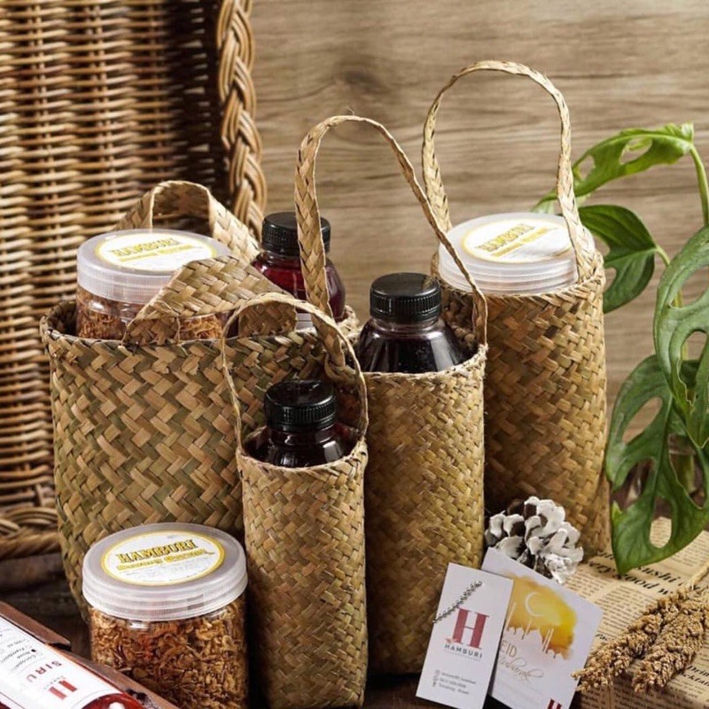 Jual Purun Tempat botol madu atau sirup| purun | bakul purun | Shopee ...