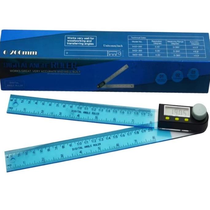 Jual 20Cm Plastic Digital Angle Ruler Inclino Penggaris Busur Digital ...