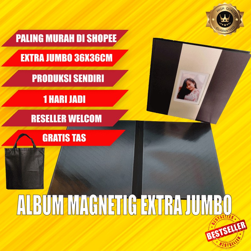 Jual Album Magnetik Jumbo 36x36 cm untuk Foto 2r, 4r, 5r, 6r, 8r, 10r | Shopee Indonesia