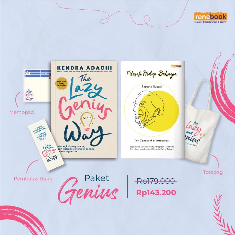 Jual Paket Bundling - Buku The Lazy Genius Way & Filosofi Hidup Bahagia ...
