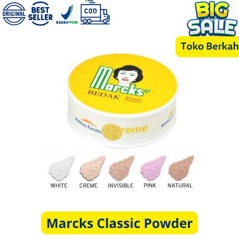 Jual Marcks bedak tabur Classic All Varian | Shopee Indonesia