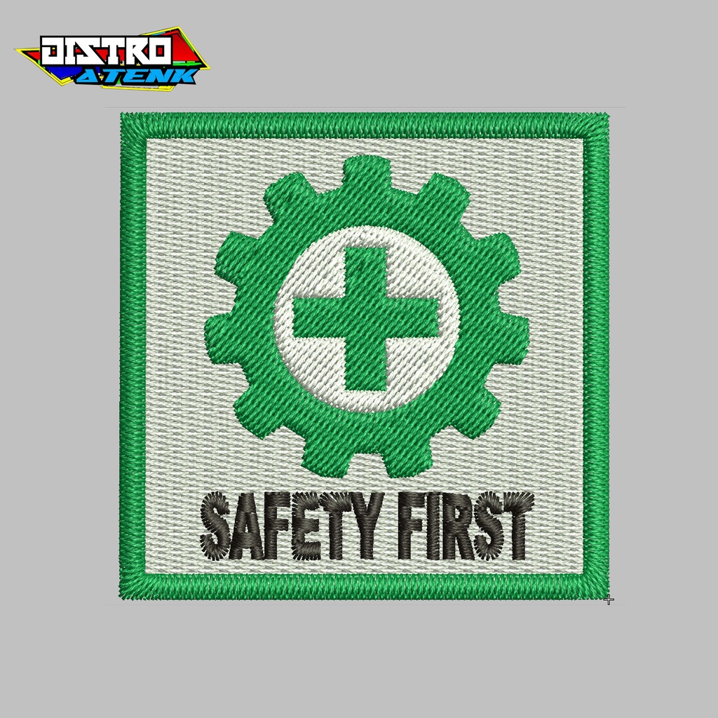 Jual Bordir Emblem Patch Logo K3 SAFETY FIRST SAFETY HEALTH | Shopee Indonesia