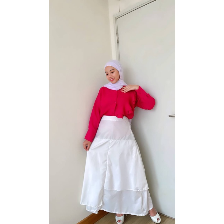 Jual RX FASHION - MONALICA ROK SKIRT KATUN TWISTCONE / rok linen susun ...