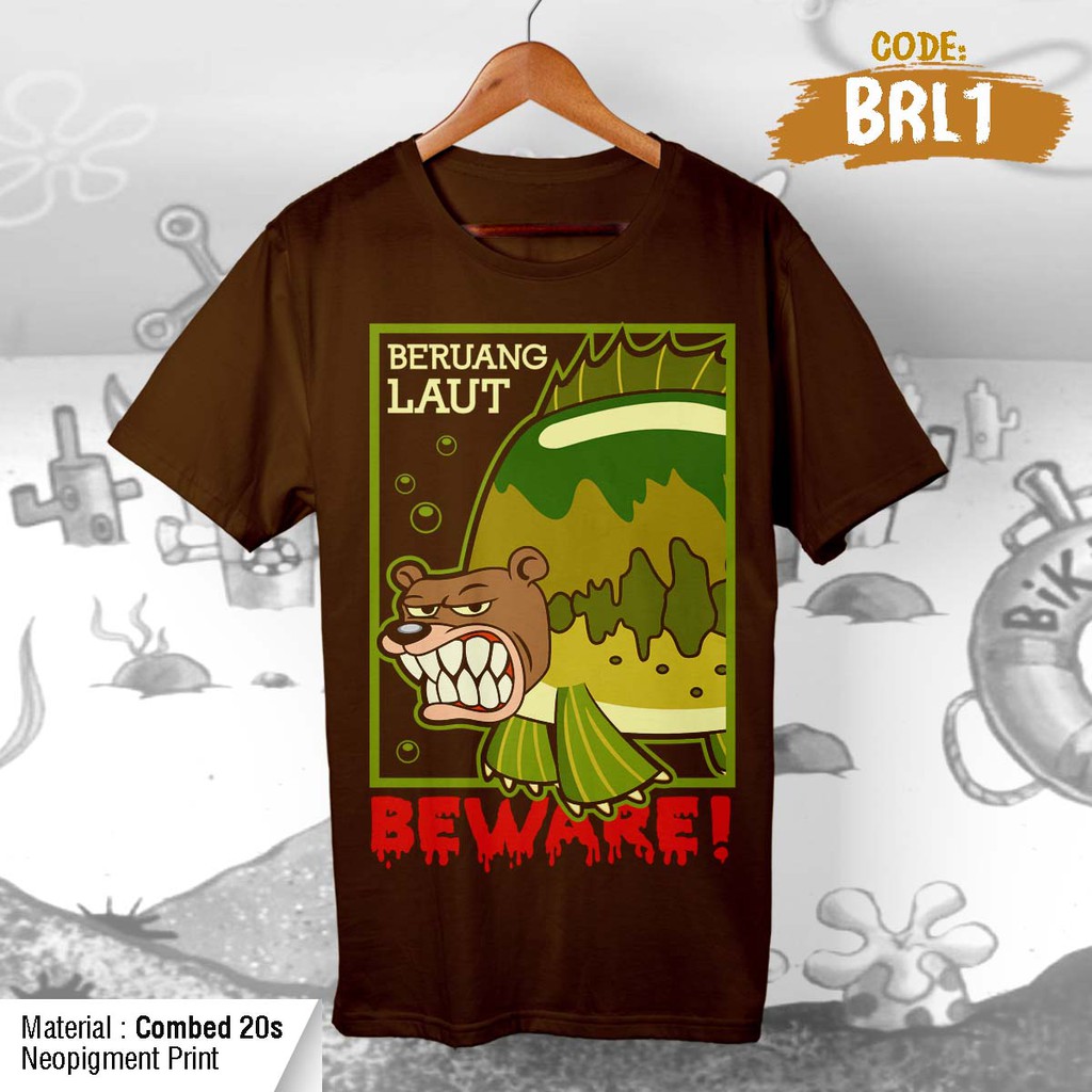 Jual KAOS BERUANG LAUT from spongebob epic & memorable scene | Shopee ...
