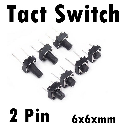 Jual Tactile Tact Push Button Switch 2pin 2 kaki 6x6x5mm Tombol Pencet ...