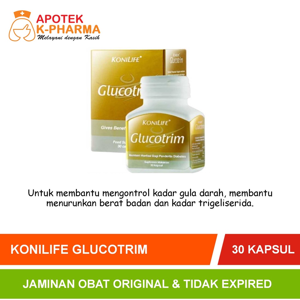 Jual Konilife Glucotrim Isi 30 Kapsul Obat Original Konimex | Shopee ...