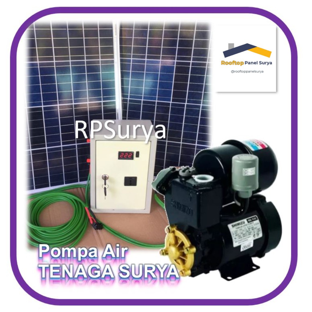 Jual Pompa Air Tenaga Surya AC/220V 125W ; Panel Surya - PV Array 300Wp ...
