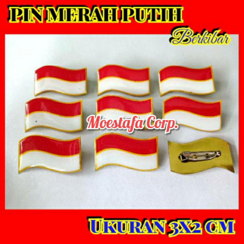 Jual PIN Bendera Merah Putih Berkibar, Datar, Logam dan Mika | Shopee ...