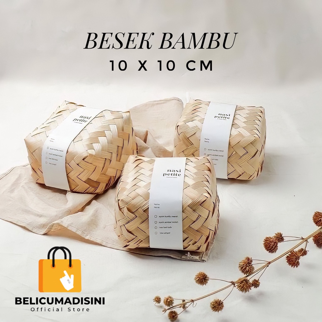 Jual BESEK BAMBU 10x10 CM / BESEK NASI KURBAN MAKANAN SET PACKAGING ...