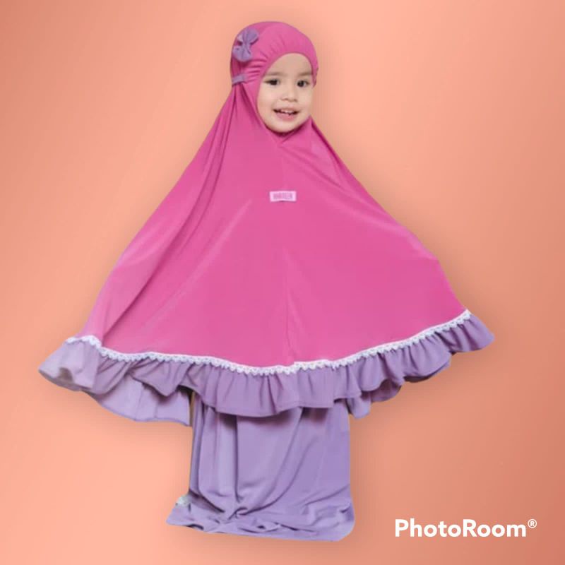 Jual alat solat anak mukena anak renda perlengkapan solat anak usia 1-5 ...