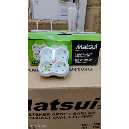 Jual T MULTI COLOKAN LISTRIK 4 LUBANG + SAKLAR SNI MATSUI | Shopee ...