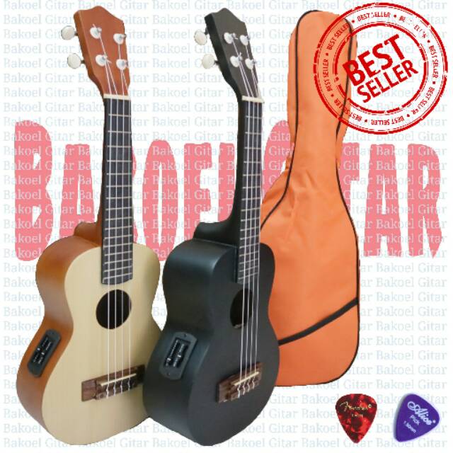 Jual GITAR Ukulele elektrik/kencrung/gitar mini/gitar kecil Bonus Tas ...