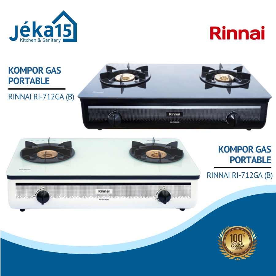 Jual KOMPOR GAS PORTABLE I KOMPOR GAS KACA I KOMPOR 2 TUNGKU I RINNAI ...