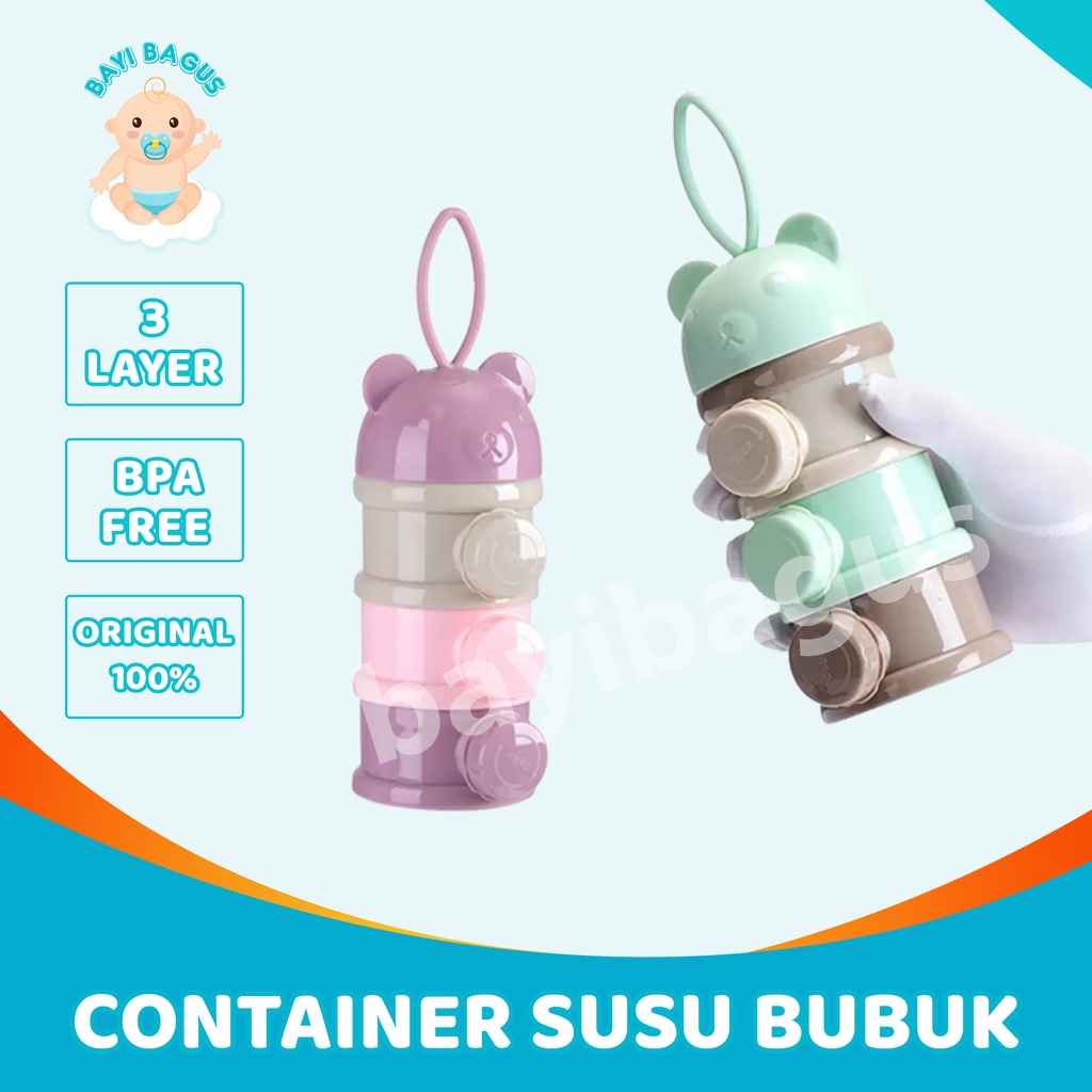 Jual Food Container Baby 3 Layer Box Kontainer Susu Bubuk Bayi Portable ...