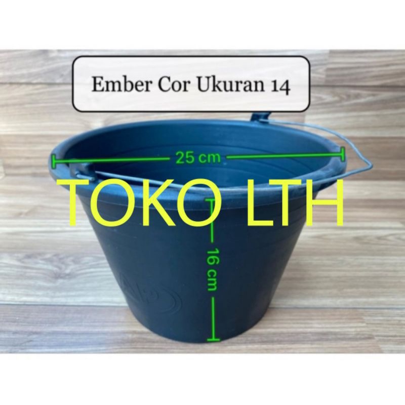 Jual EMBER COR HITAM WARNA PLASTIK ANTI PECAH 14 EMBER TIMBA | Shopee ...