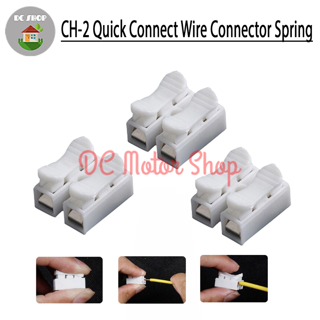 Jual CH2 Quick Connector 2 Wire Spring Terminal Sambungan Kabel Listrik ...