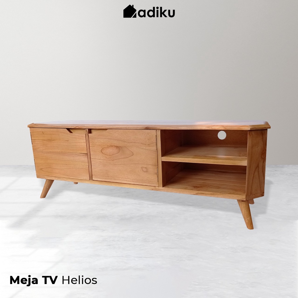 Jual ADIKU.ID HELIOS Meja TV 2 Pintu dan 2 Rak Kayu Mindi - Rak TV Cabinet Kayu Mindi | Shopee ...