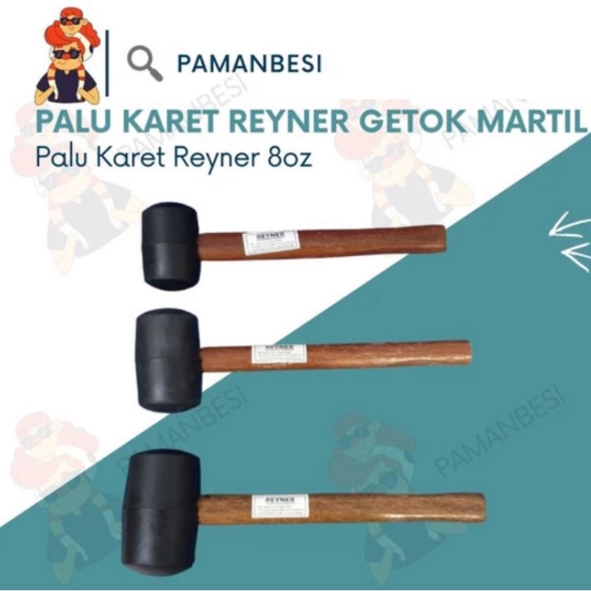 Jual Palu Karet 8oz Reyner Getok Martil Rubber Mallet Alat Pukulan ...