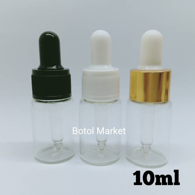 Jual Botol Pipet Kaca Bening 10ml / Botol Penetes Essensial Oil ...