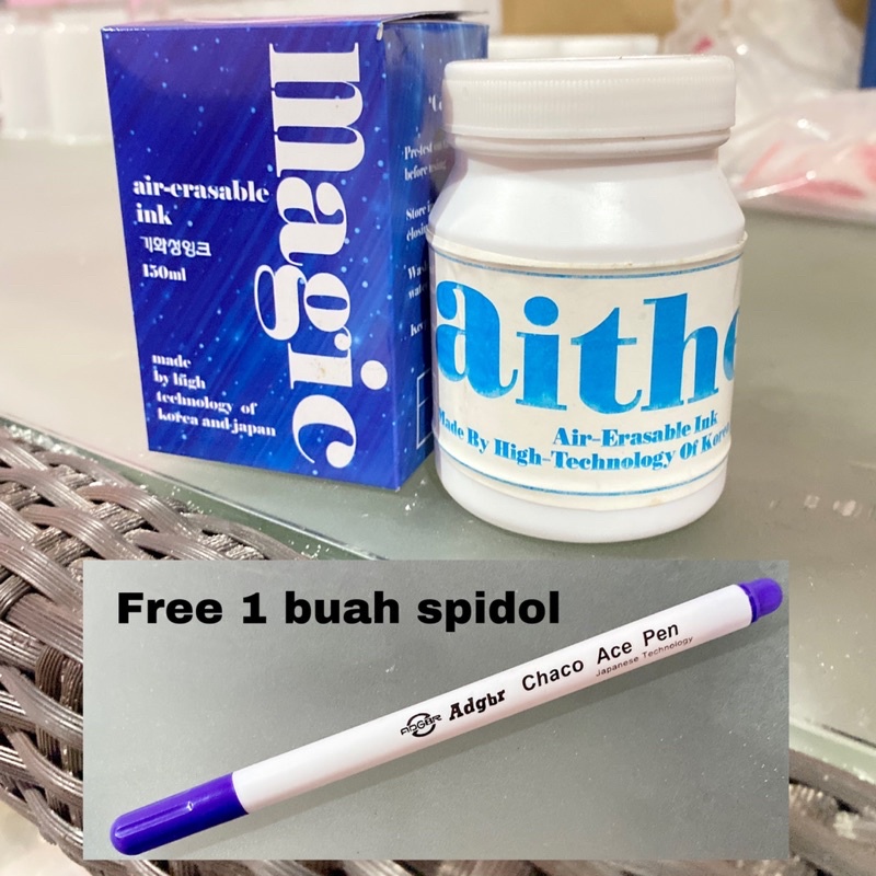 Jual Tinta Refill Spidol Penanda Kain/ water eraseable spidol pen/ Tinta Aither 150ml/ Tinta ...