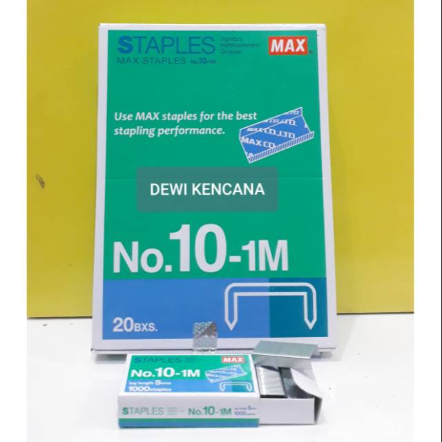 Jual Isi Staples/Isi Steples MAX No. 10 (isi Steples No 10) | Shopee ...