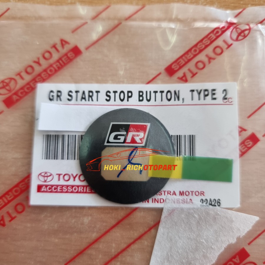 Jual Stiker GR Start Stop Button Engine Fortuner GR Yaris GR Original ...