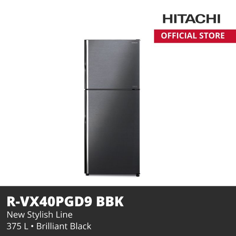 Jual HITACHI KULKAS 2P INVERTER DUAL COOLING FAN R-VX40PGD9 BBK | Shopee Indonesia