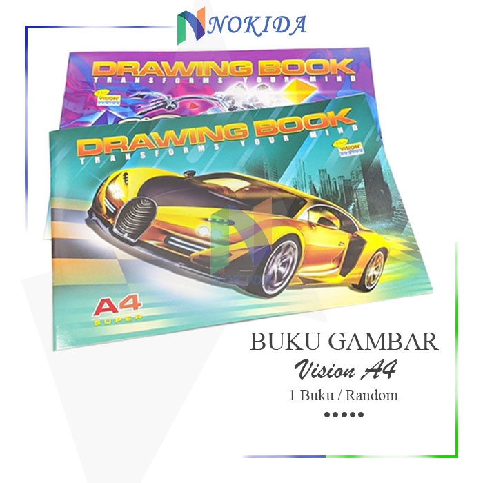 Jual Nokida Buku Gambar Vision [A4/1 Buku] / Drawing Book A4 / Buku ...