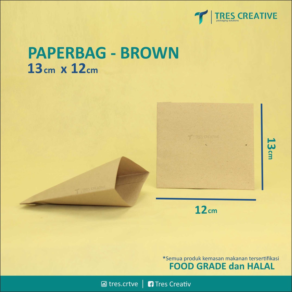 Jual Kantong Kertas Coklat Flat / Packaging Makanan Food Grade / Kertas ...