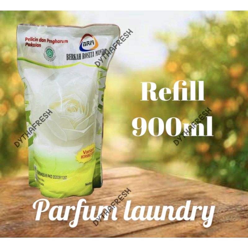 Jual BRM PELICIN DAN PEWANGI PAKAIAN PUTIH REFILL 900ML | Shopee Indonesia