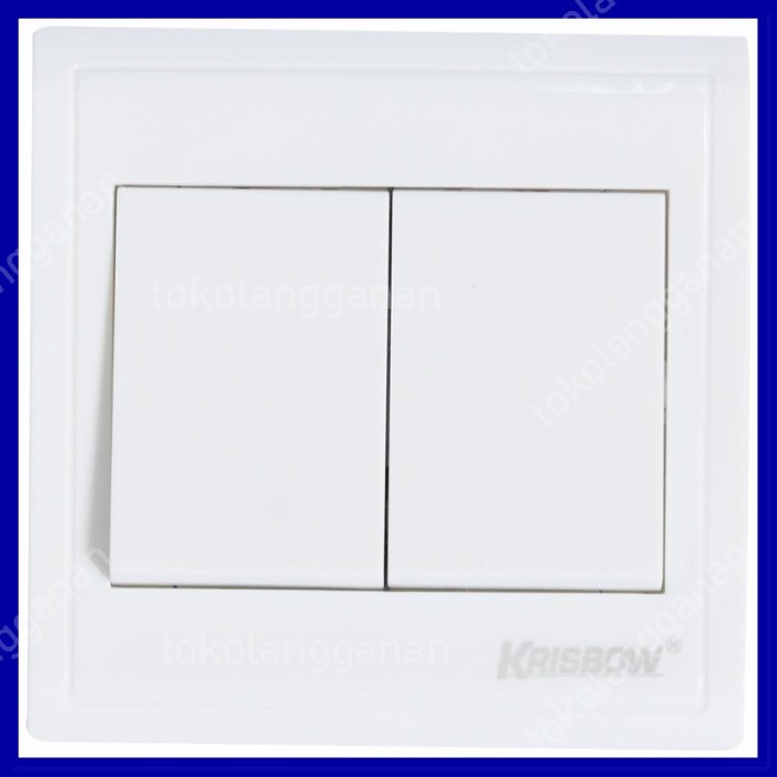Jual Krisbow Saklar 2 Gang 1 Way 16a 250v MA17 | Shopee Indonesia