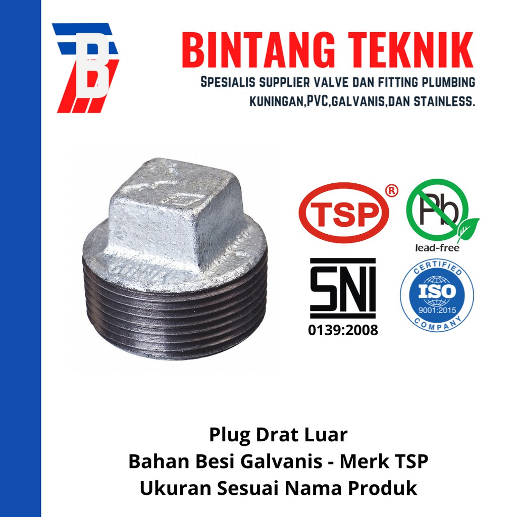 Jual Plug 2" inch Besi Galvanis TSP | Shopee Indonesia