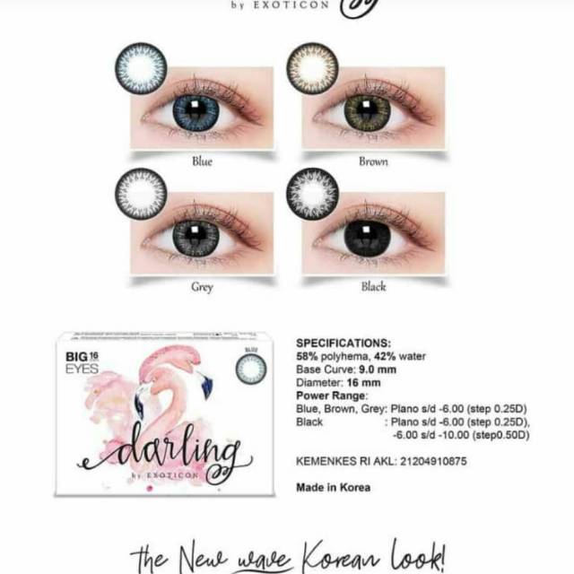Jual [ NORMAL ALL ] SOFTLENS DARLING COLOR DIAMETER 16MM | Shopee Indonesia