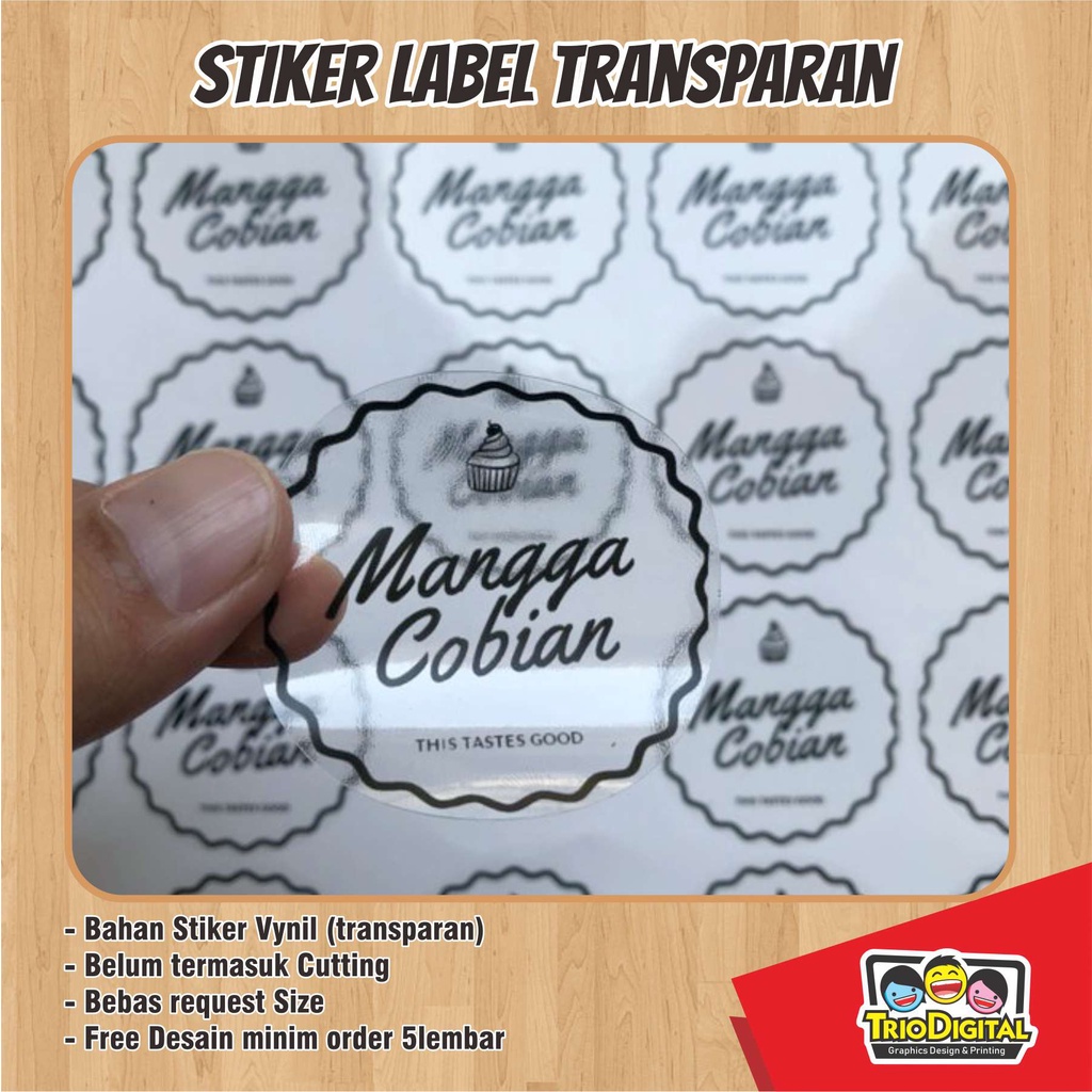 Jual Stiker Transparan A3 Custom Desain | Shopee Indonesia