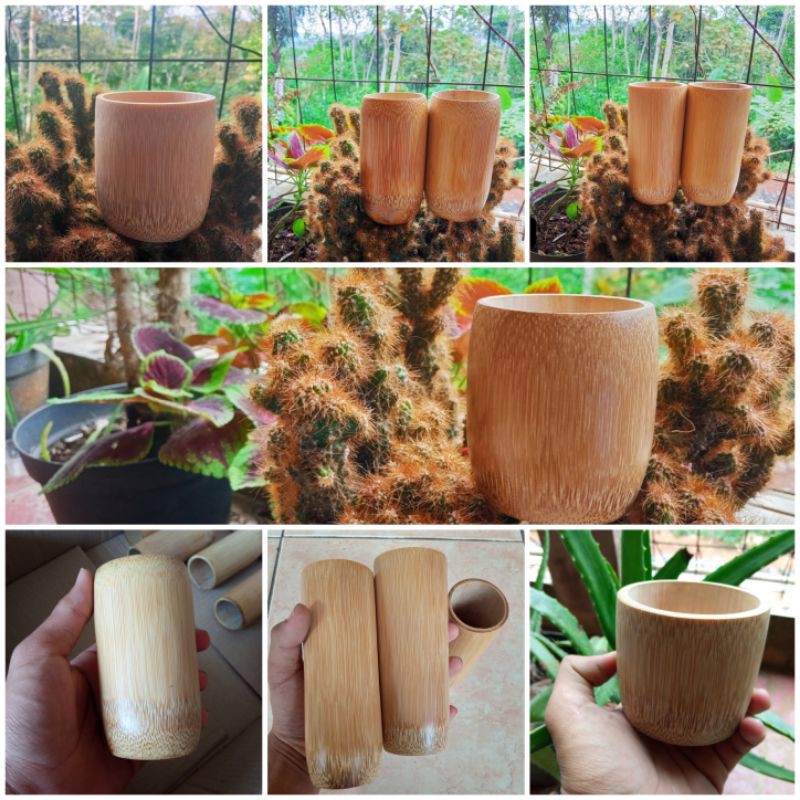 Jual Cangkir Gelas Bambu Asli Unik Souvenir Murah Model Rondom Termurah ...